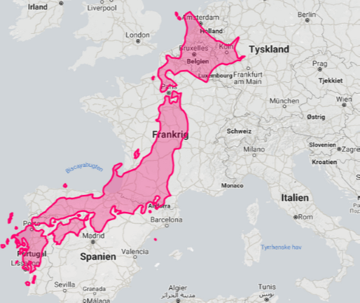 Chile og Japan i forhold til Europa - Demetra
